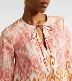 Zimmermann Aster Printed Linen Beach Dress