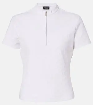 Gucci Gg Jersey Jacquard Half-zip Top