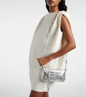 Balenciaga Le City Metallic Leather Shoulder Bag