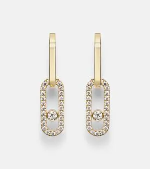 Messika Move Link 18kt Yellow Diamond Earrings