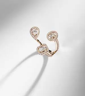 Messika My Twin Trilogy 18kt Rose Ring With Diamonds