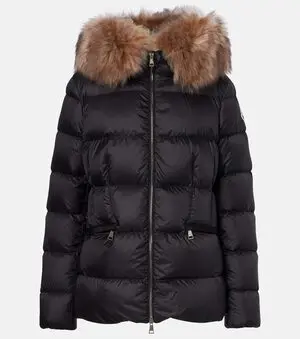 Moncler Boed Shearling-trimmed Down Jacket - Black
