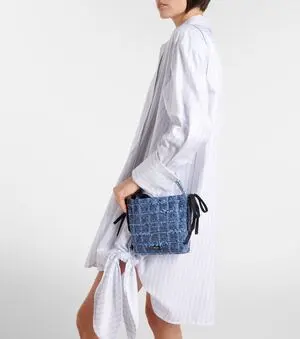 JIMMY CHOO Drawstring Mini Embellished Top-handle Bag