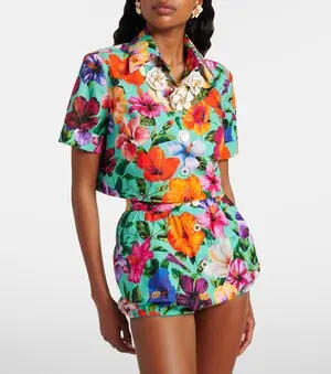 Dolce & Gabbana Floral Cotton Crop Top