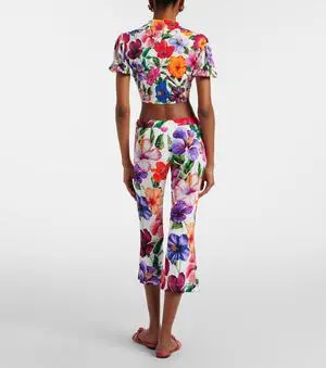 Dolce & Gabbana Floral Capri Pants