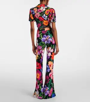 Dolce & Gabbana Floral Flared Trousers