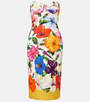 Dolce & Gabbana Floral Print Bustier Dress