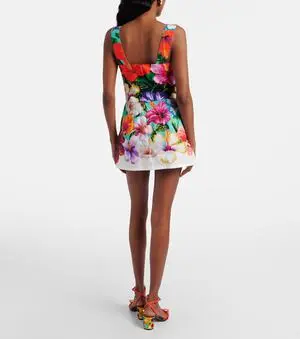 Dolce & Gabbana Floral Cotton Mini Dress