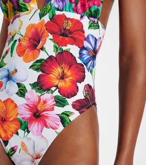 Dolce & Gabbana Floral Halterneck Swimsuit