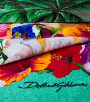 Dolce & Gabbana Floral Cotton Terry Beach Towel