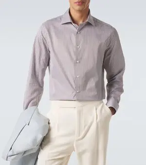 Canali Striped Cotton Shirt