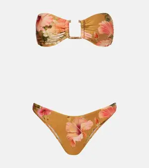 Zimmermann Mahon Floral Bikini - Brown