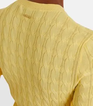 Gucci Cable Knit Sweater With Ruffled Cuffs