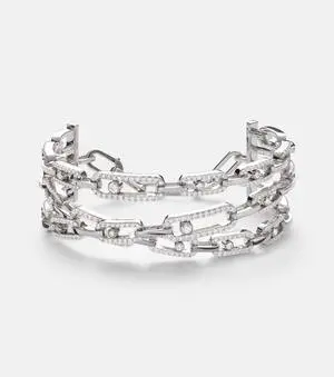 Messika Move Link 18kt White Gold Diamond Bracelet - Silver
