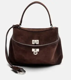 Balenciaga Rodeo Mini Suede Top-handle Bag - Brown