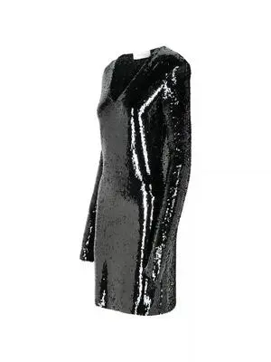 Max Mara Sequin Embellishment V-neck Mini Dress