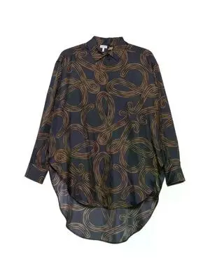 Loewe Anagram Print High-low Shirt