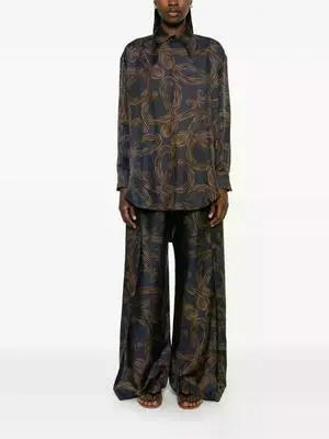Loewe Anagram Print High-low Shirt