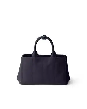 Prada Large Cotton Canvas Jardinière Handbag - Blue