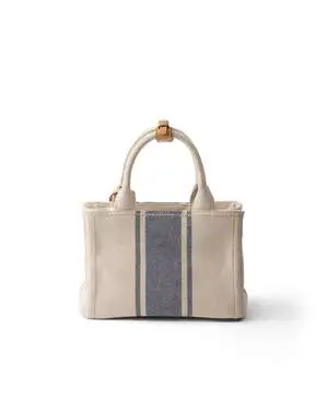 Prada Small Cotton Canvas Jardinière Bag