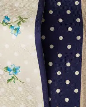 Prada Printed Silk Twill Skinny Scarf - Neutral