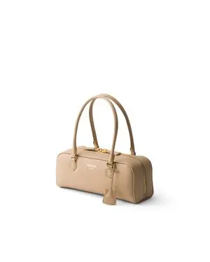 Prada Medium Leather Top-handle Bag - Neutral