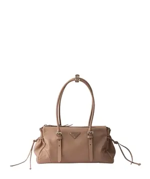 Prada Karin Medium Antiqued Leather Tote Bag Pink