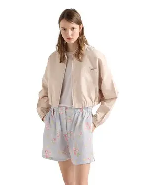 Prada Faille Blouson Jacket - Neutral