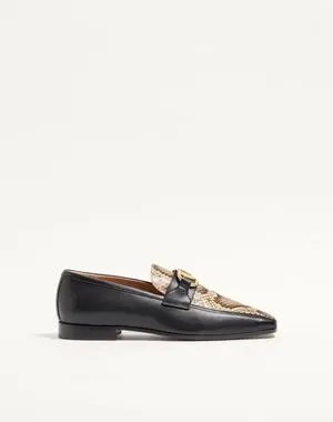 Valentino Garavani Vlogo Signature Loafer In Kidskin And Python