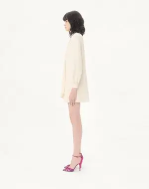 Valentino Garavani Cady Couture Embroidered Short Dress - Coral/silver