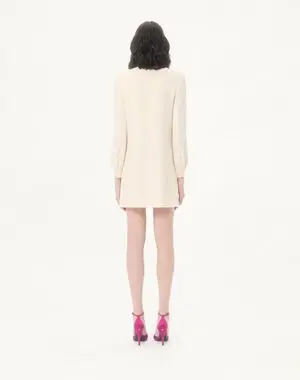 Valentino Garavani Cady Couture Embroidered Short Dress - Coral/silver