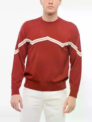Giorgio Armani Embroidered Jumper - Red