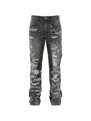 Givenchy Distressed Patched Jeans - Black