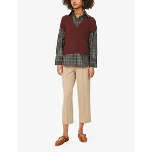 ME+EM Me + Em Tailored Cropped-leg Woven Trousers