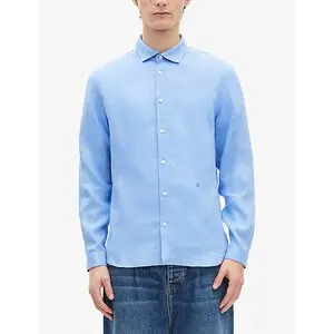 The Kooples Logo-embroidered Slim-fit Linen Shirt Xxl