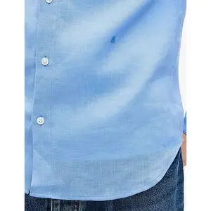 The Kooples Logo-embroidered Slim-fit Linen Shirt Xxl