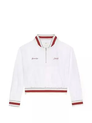 Givenchy Logo Embroidered Half-zip Sweatshirt - White