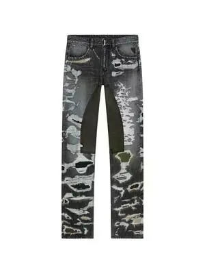Givenchy Distressed Patched Jeans - Grey