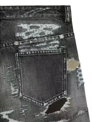 Givenchy Distressed Patched Jeans