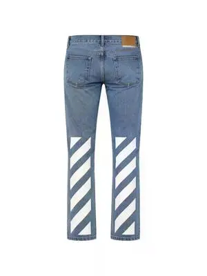 Off-White Diag Print Slim-fit Jeans