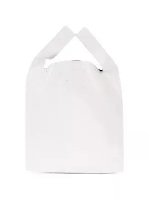 MAISON MARGIELA Logo Print Leather Tote Bag