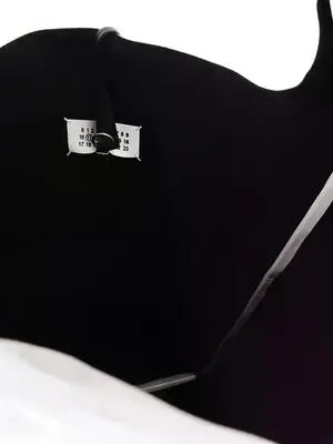 MAISON MARGIELA Logo Print Leather Tote Bag