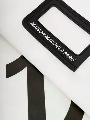 MAISON MARGIELA Logo Print Leather Tote Bag
