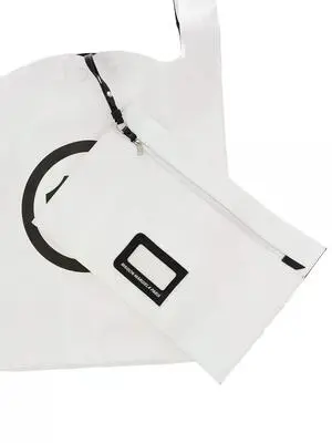 MAISON MARGIELA Logo Print Leather Tote Bag