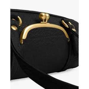 COACH Kisslock Barrel 28 Shoulder Bag - Black