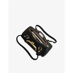 COACH Kisslock Barrel 28 Shoulder Bag - Black