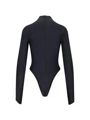 MUGLER High-neck Bodysuit With Star Zip Detail