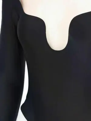 MUGLER High-neck Bodysuit With Star Zip Detail