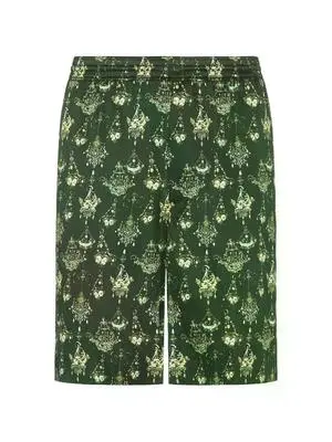 Givenchy Chandelier Print Shorts - Green