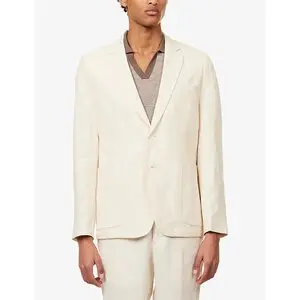 PERCIVAL Tailored Single-breasted Linen And Cotton-blend Blazer